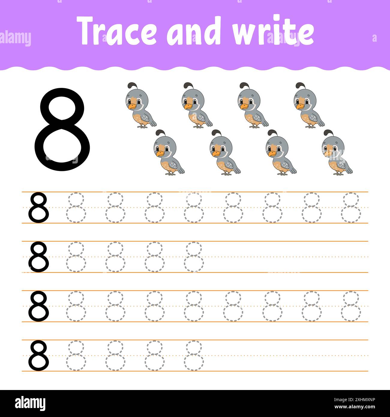 Learn Numbers. Trace and write. Handwriting practice. Learning numbers ...