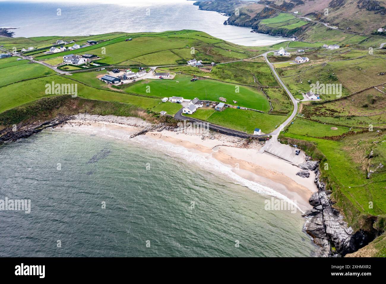 Aerial View of Muckros Head beach in Donegal, Ireland Stock Photo - Alamy