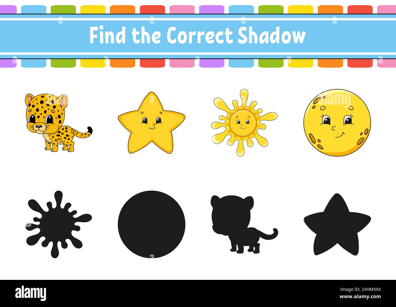 Find the correct shadow. Education developing worksheet. Matching game ...