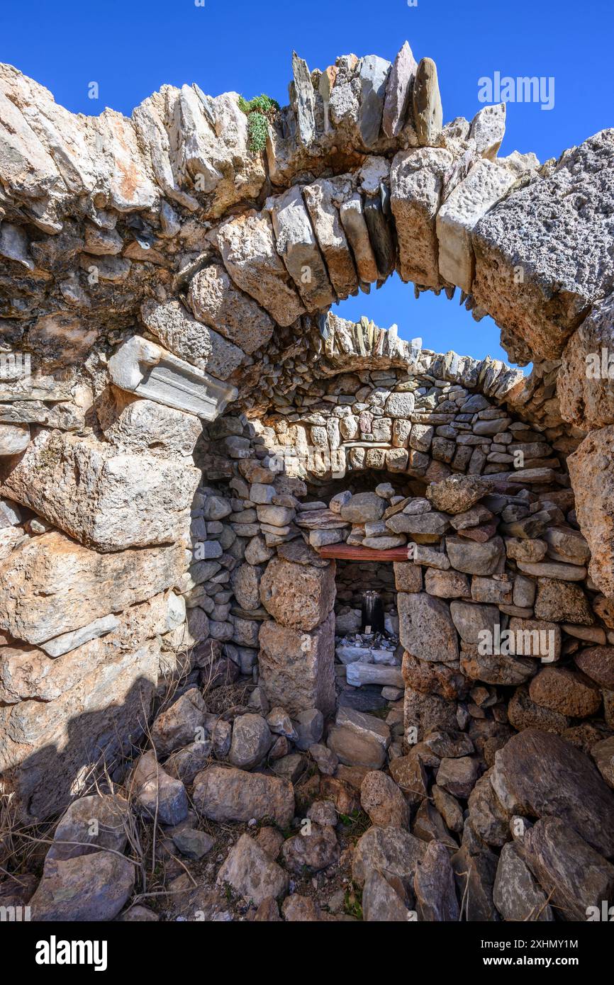 Interior of the Chapel of Asomati constructed from material from an ...