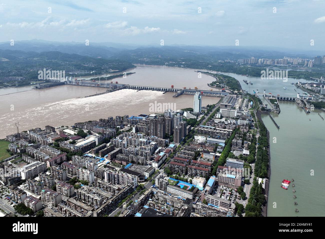 YICHANG, CHINA - JULY 15, 2024 - The Gezhouba dam Water Conservancy Key ...