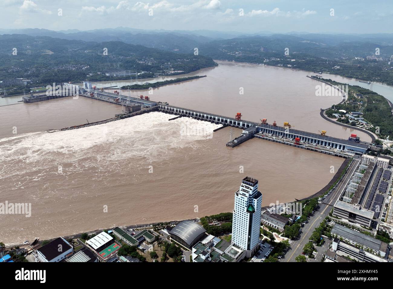 YICHANG, CHINA - JULY 15, 2024 - The Gezhouba dam Water Conservancy Key ...