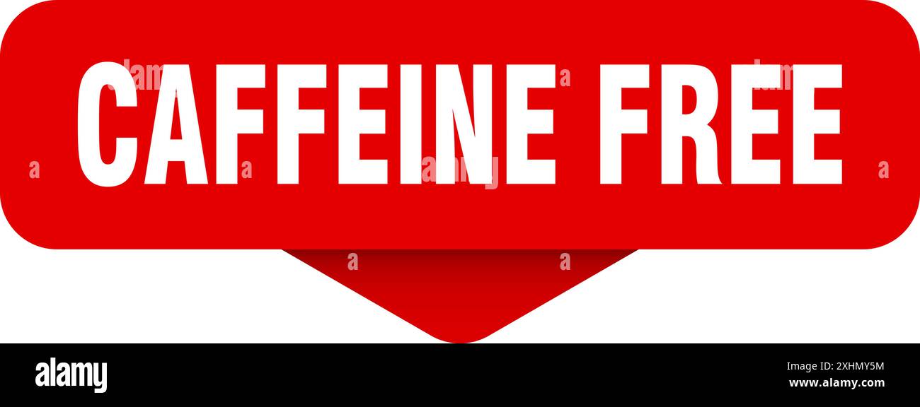 caffeine free sticker. caffeine free sign on transparent background ...