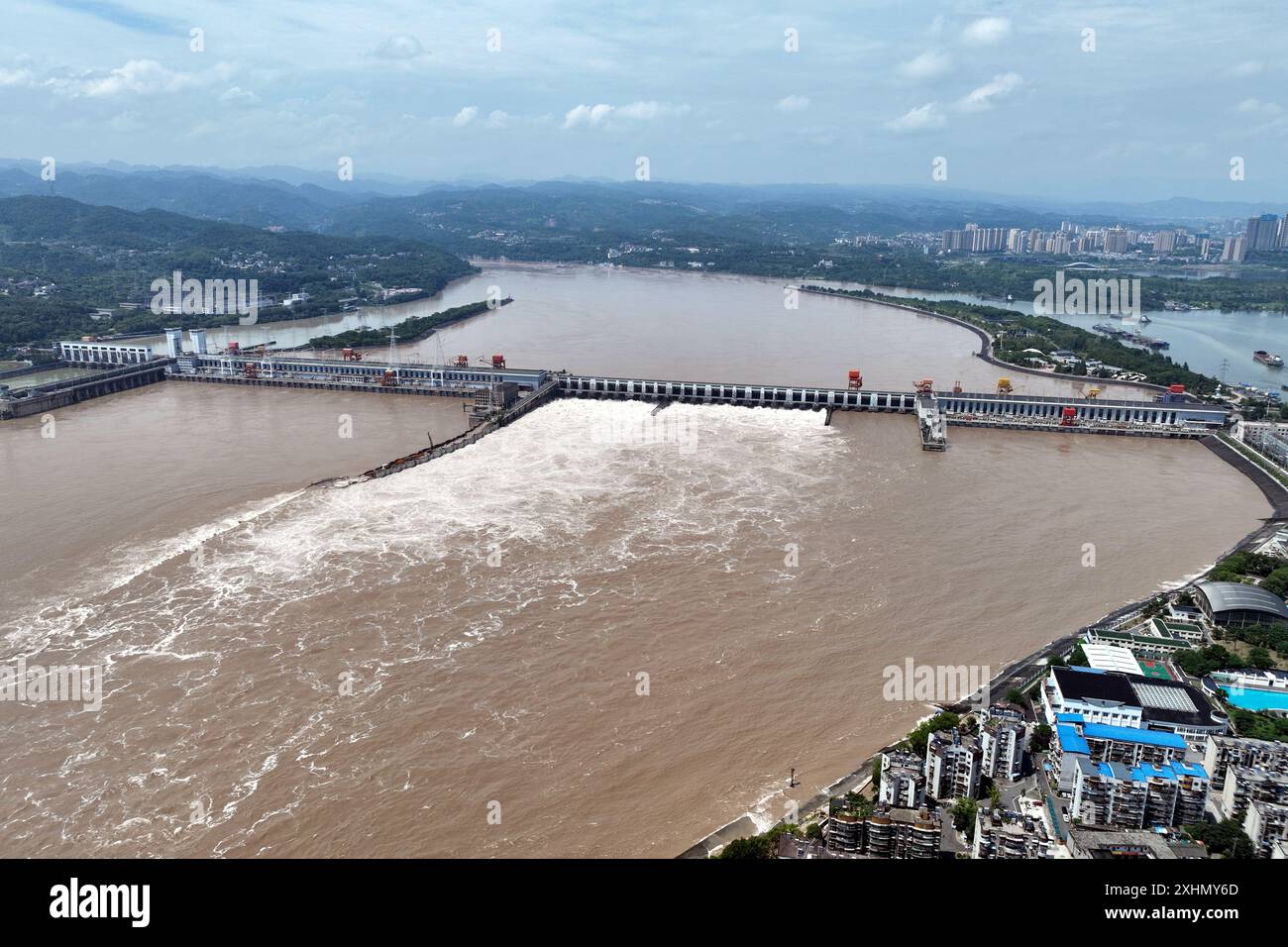 YICHANG, CHINA - JULY 15, 2024 - The Gezhouba dam Water Conservancy Key ...