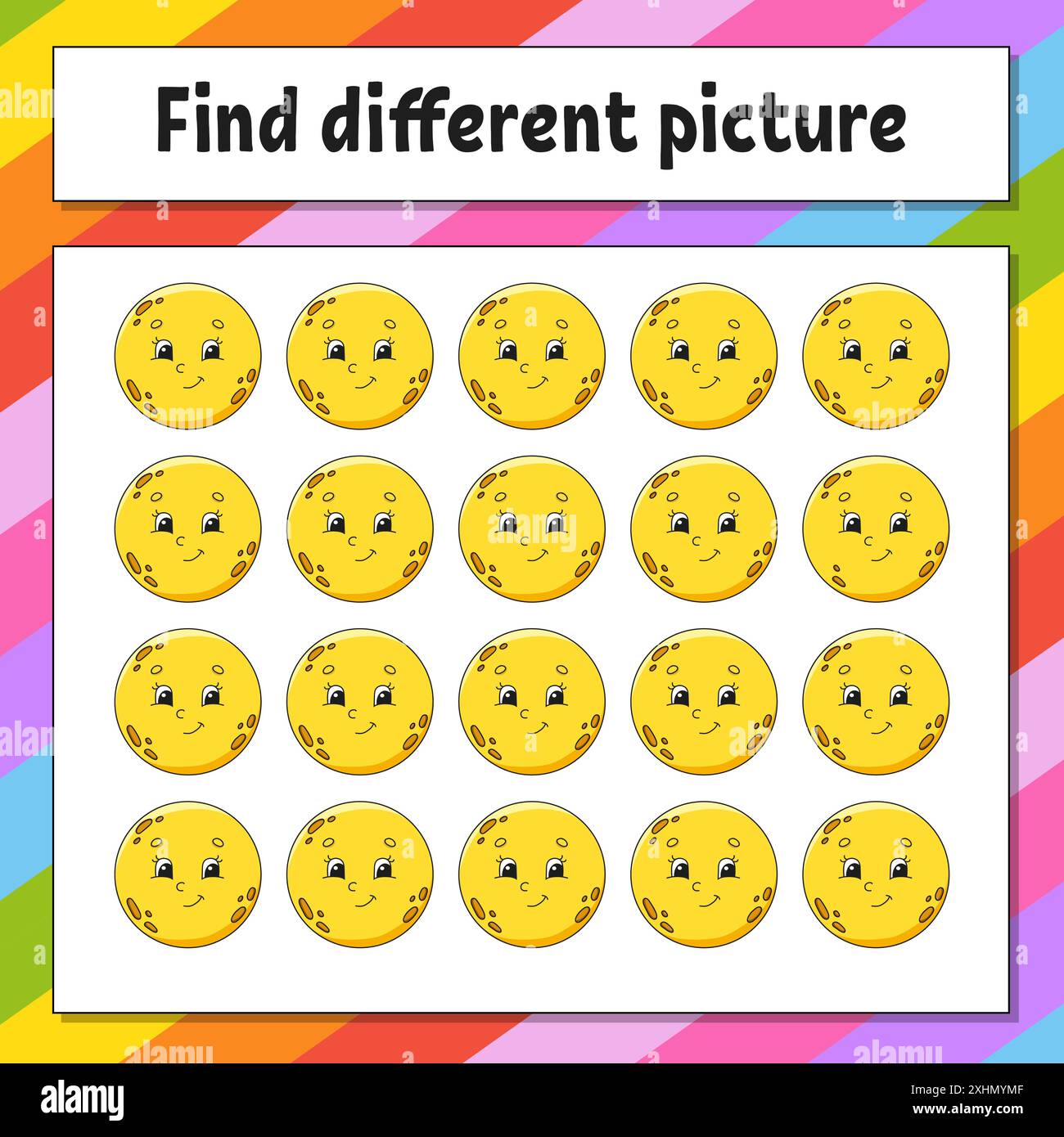 Find different picture. Educational activity worksheet for kids and ...