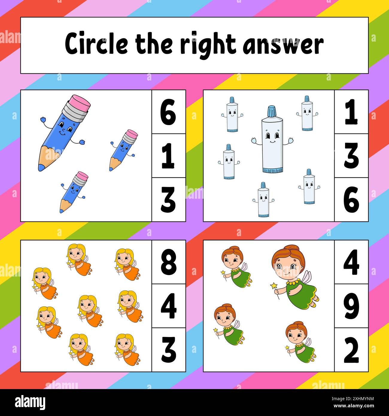 Circle the right answer. Education developing worksheet. Activity page ...