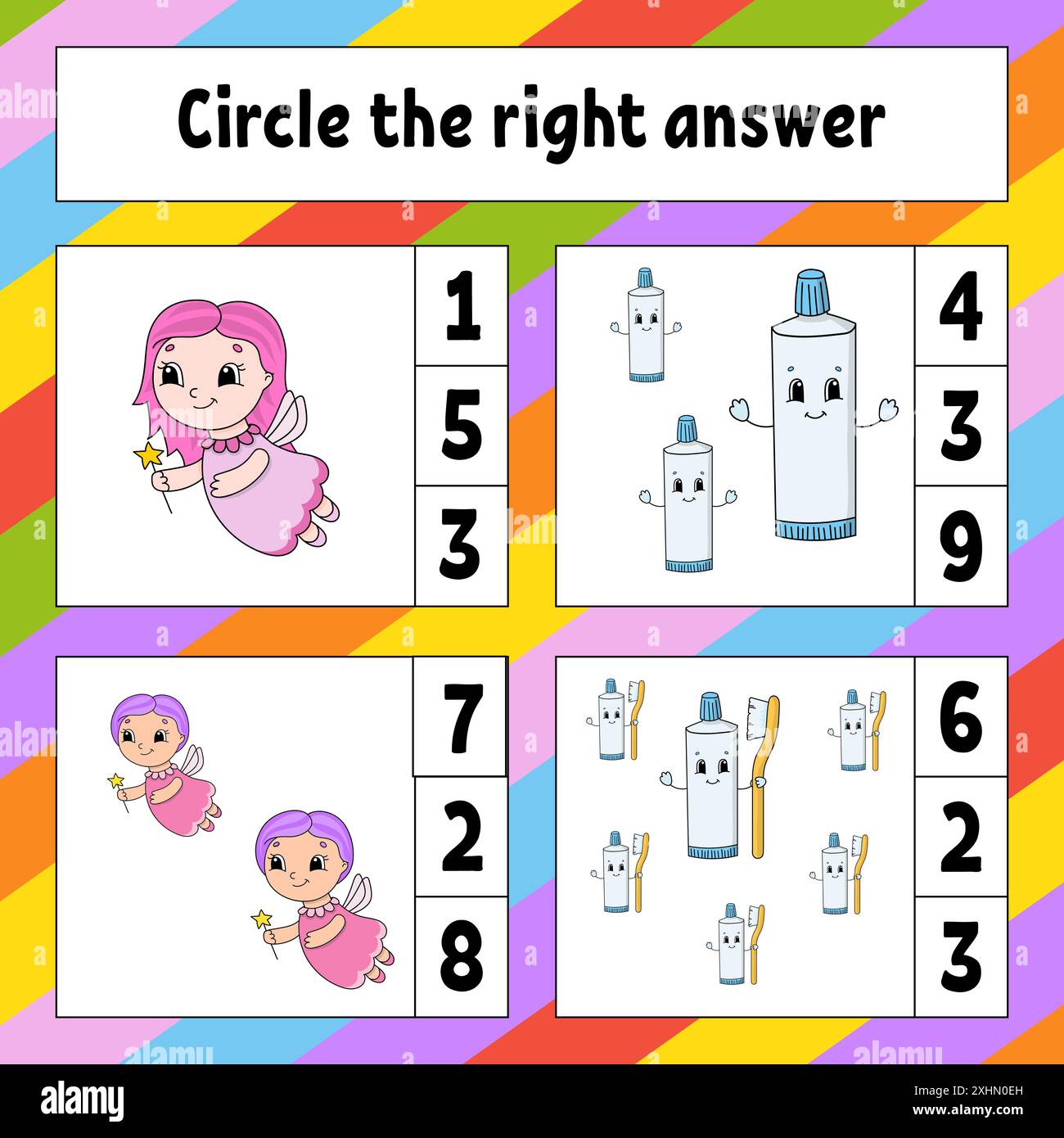 Circle the right answer. Education developing worksheet. Activity page ...