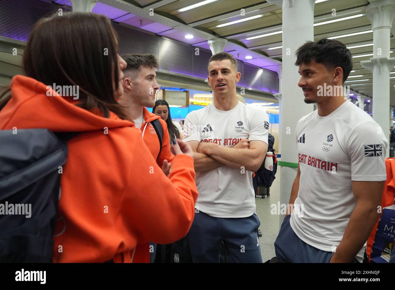 Members of Team GB at Eurostar St Pancras Station in London, as they ...