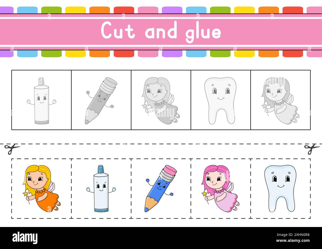 Cute girl flash cards hi-res stock photography and images - Alamy