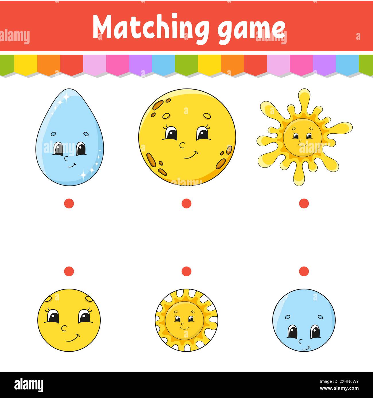Game template matching kids illustration Cut Out Stock Images ...
