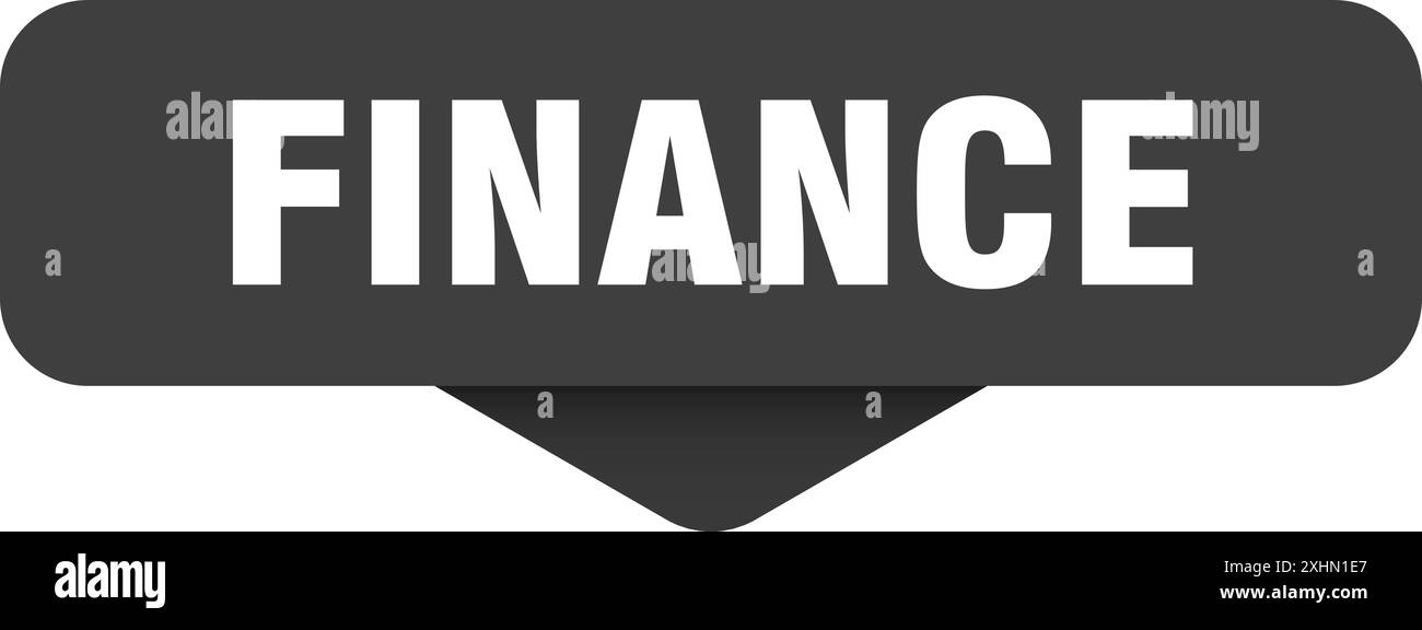 finance sticker. finance sign on transparent background. rectangular ...