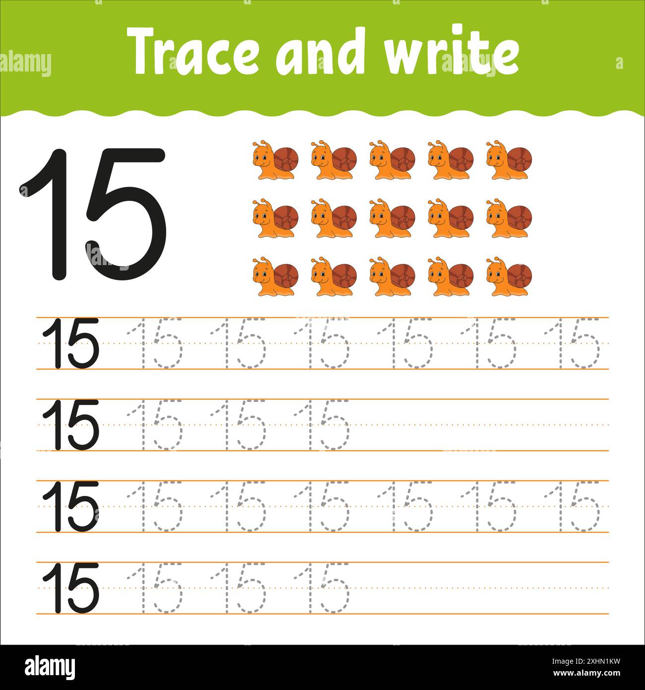 Learn Numbers. Trace and write. Handwriting practice. Learning numbers ...