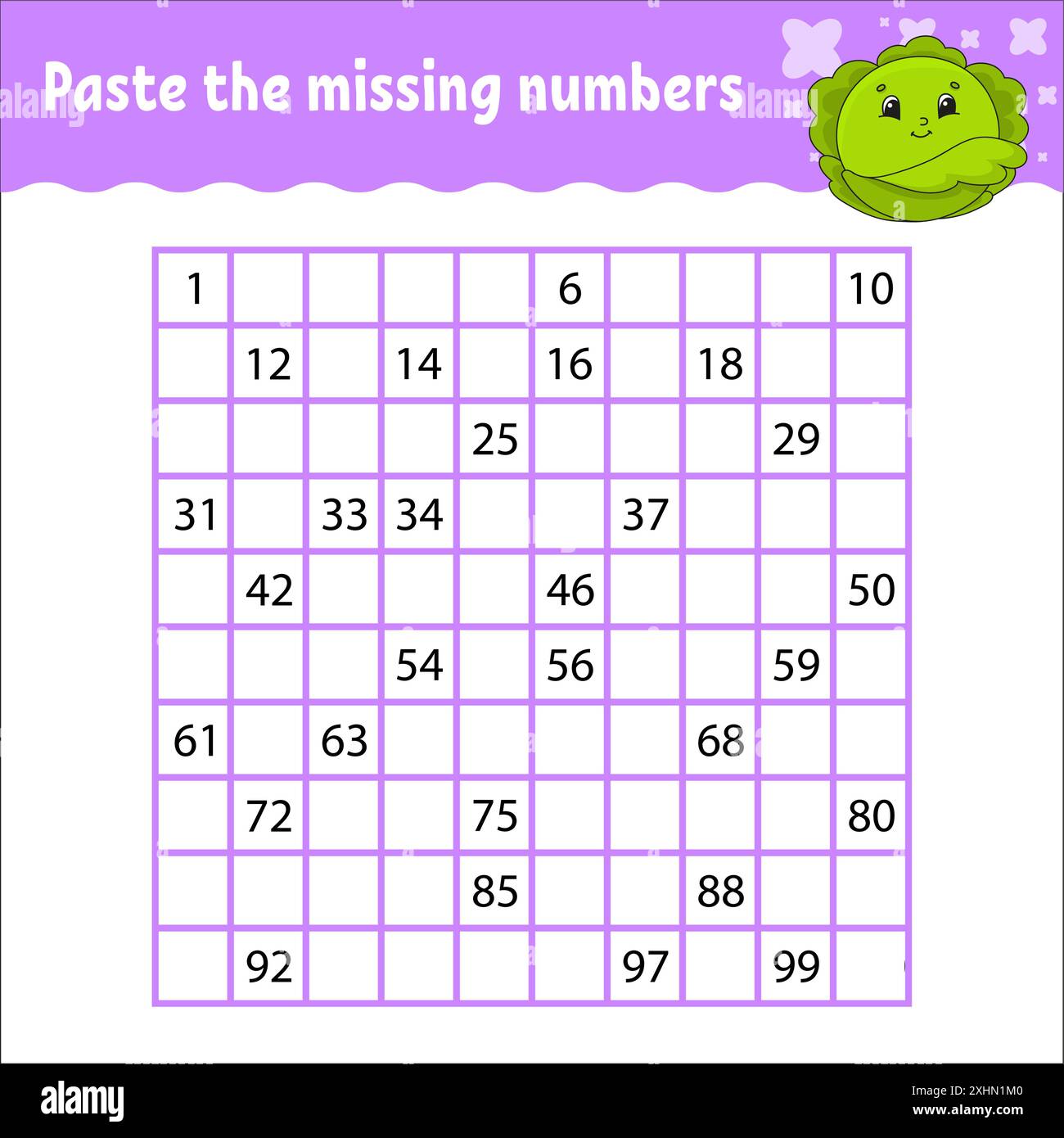 Mathematical square maze. Game for kids. Number labyrinth. Education ...