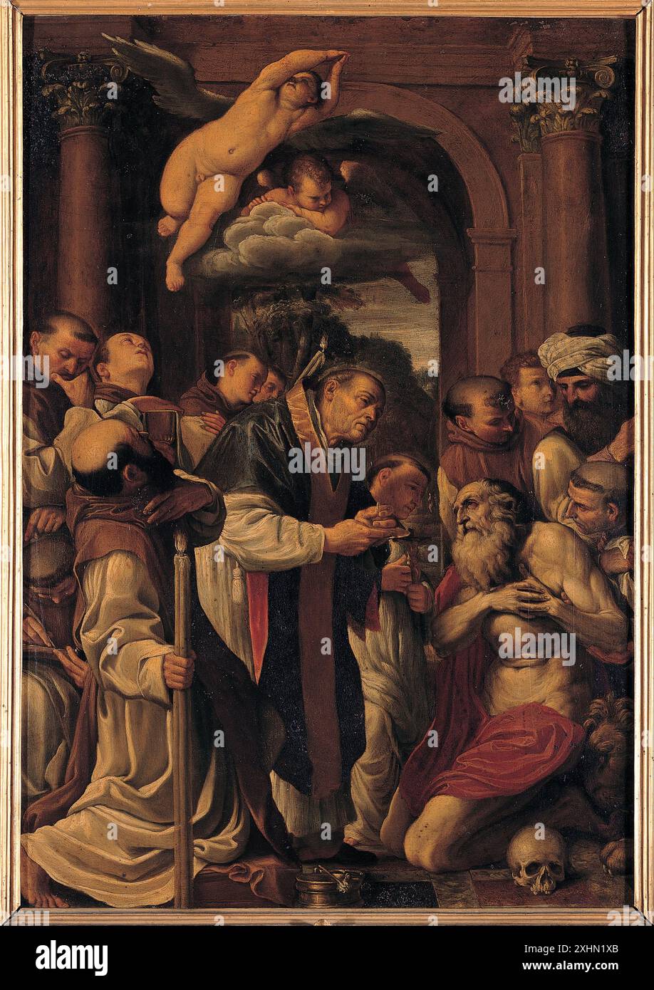 Communion of St. Jerome painting by anonymous painter 1500 1500s Stock ...
