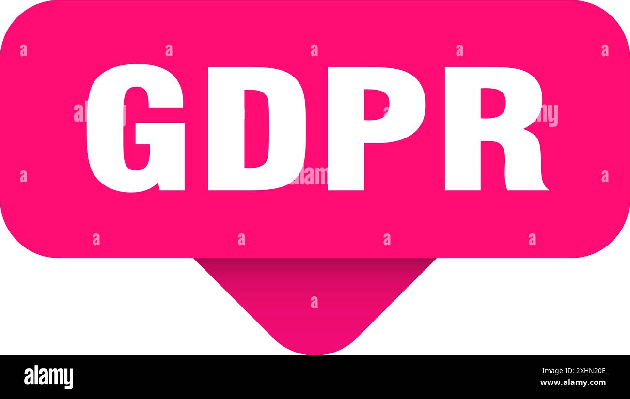 gdpr sticker. gdpr sign on transparent background. rectangular button ...
