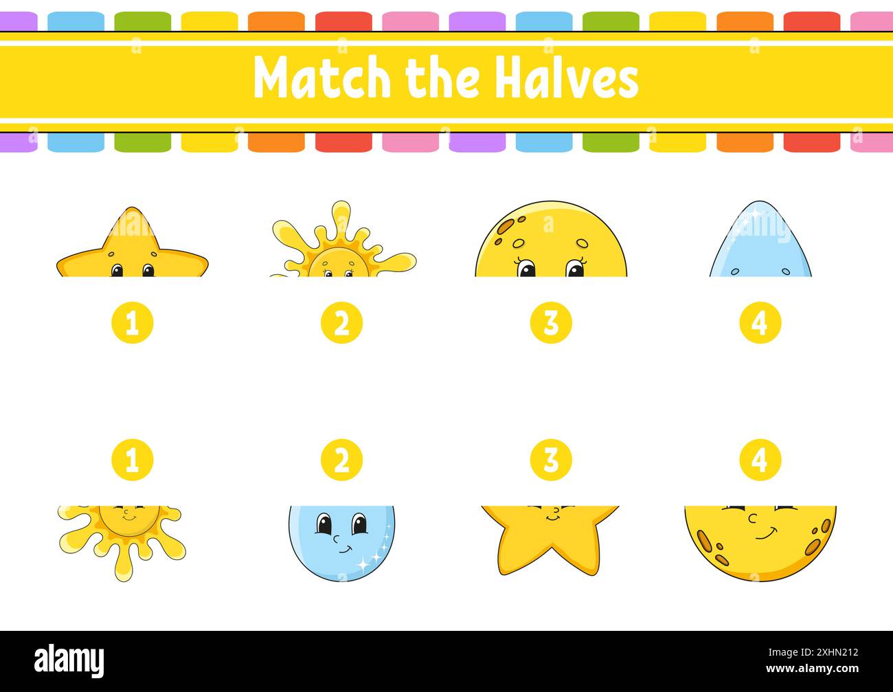Match the halves. Education developing worksheet. Matching game for ...