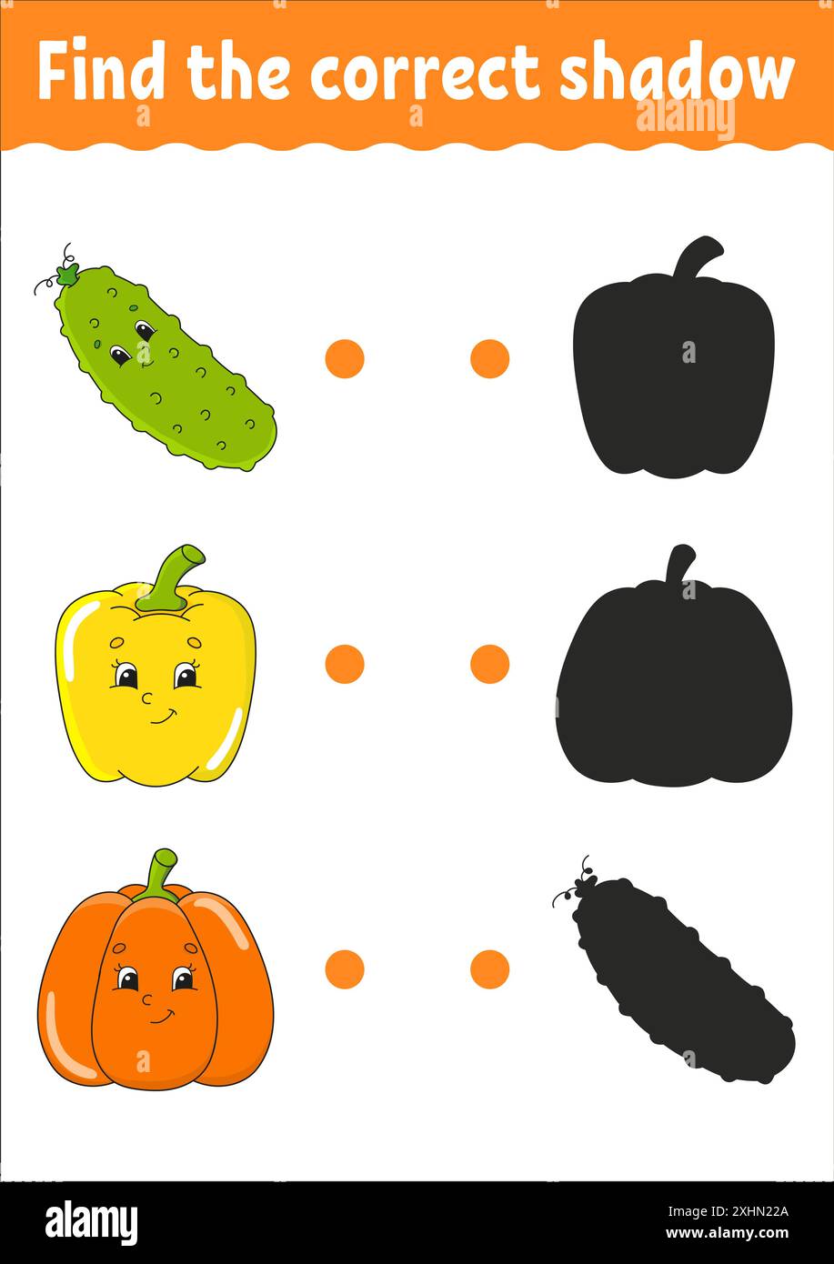 Find the correct shadow. Education developing worksheet. Matching game ...