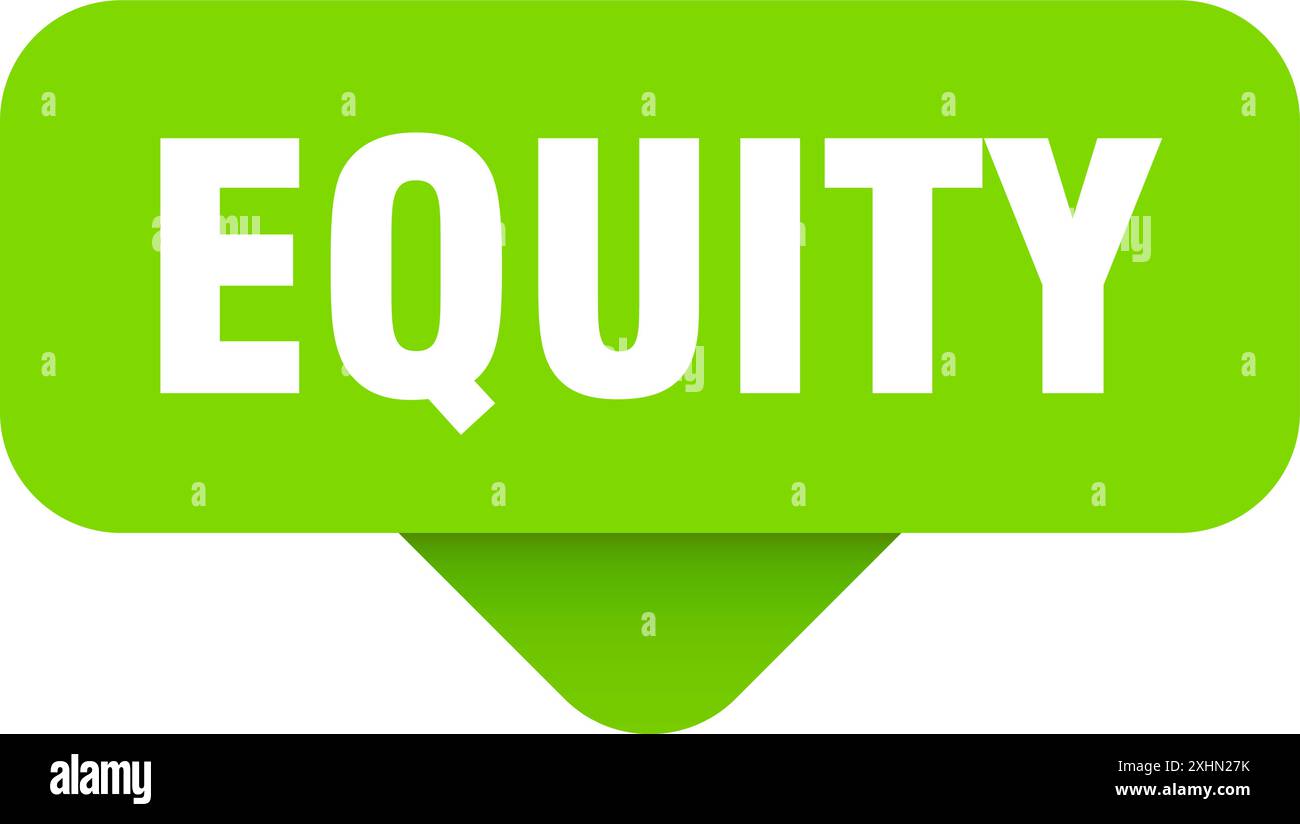 equity sticker. equity sign on transparent background. rectangular ...