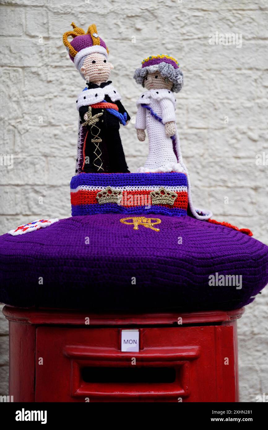 A King Charles III and Queen Camilla postbox topper in St Helier ...