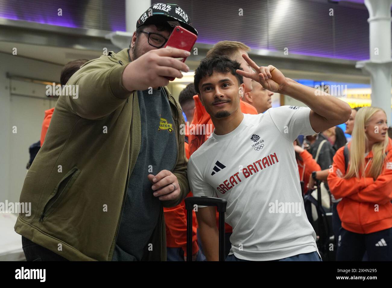 Members of Team GB at Eurostar St Pancras Station in London, as they ...