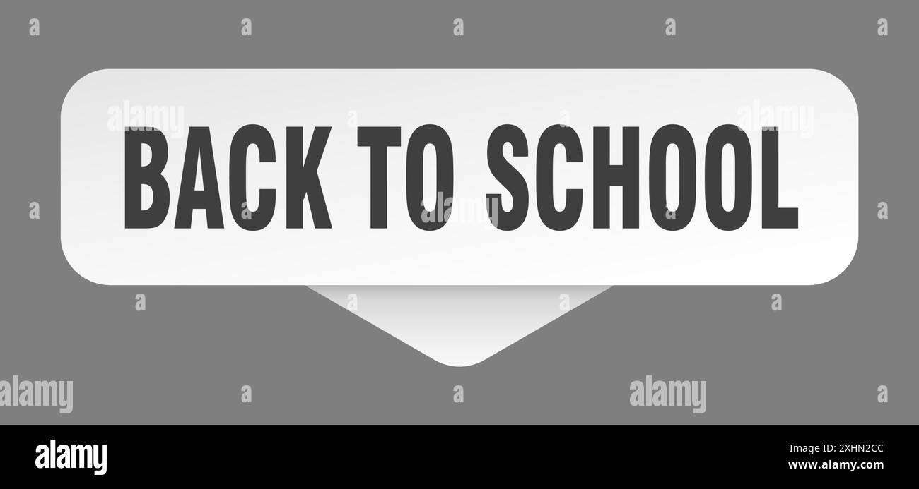 back to school sticker. back to school sign isolated on gray background ...
