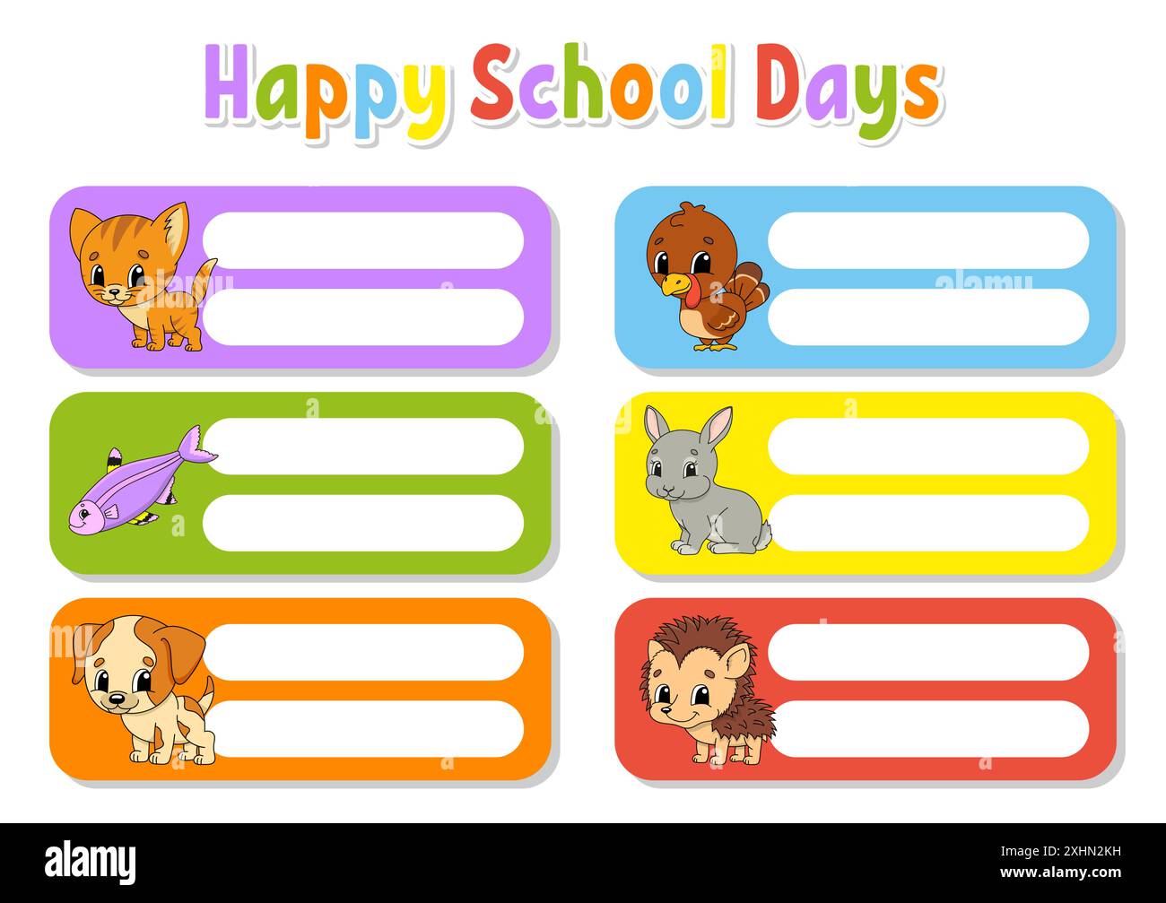 Bright stickers. Rectangular label. Color vector isolated illustration ...