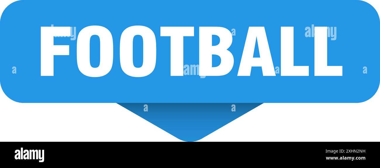 football sticker. football sign on transparent background. rectangular ...