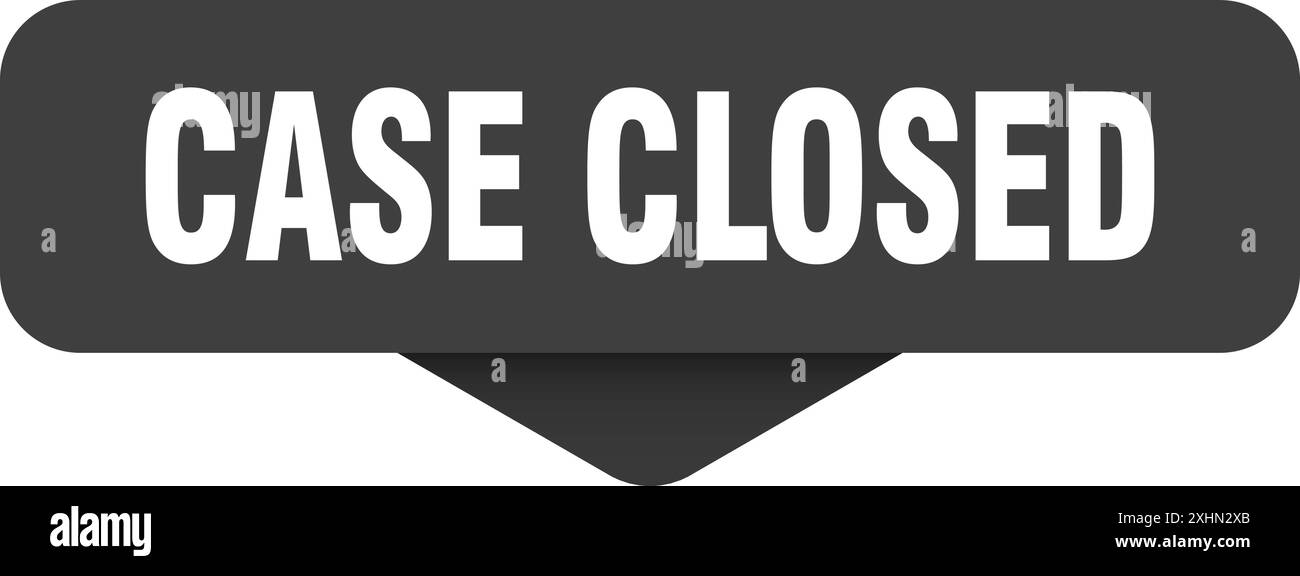 case closed sticker. case closed sign on transparent background ...