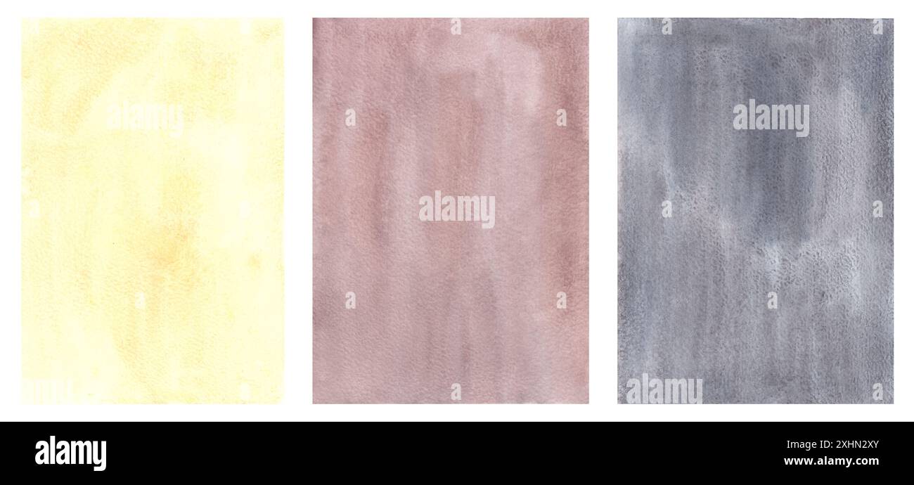 Watercolor texture abstract background set Brown, terracotta, grey ...