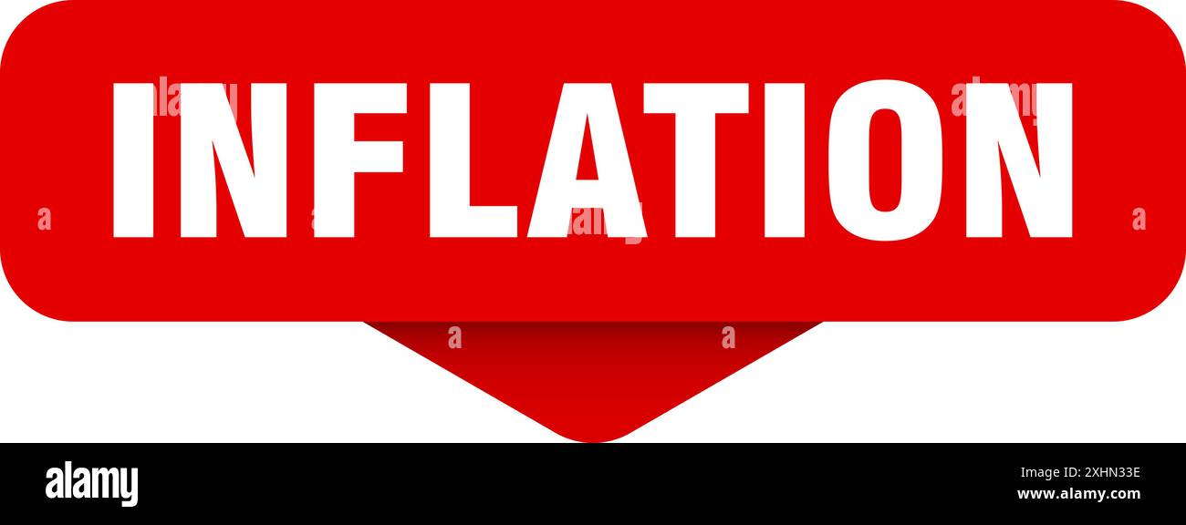 inflation sticker. inflation sign on transparent background ...