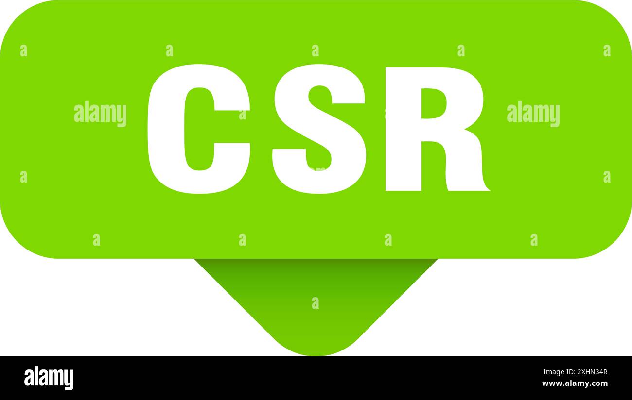 csr sticker. csr sign on transparent background. rectangular button ...