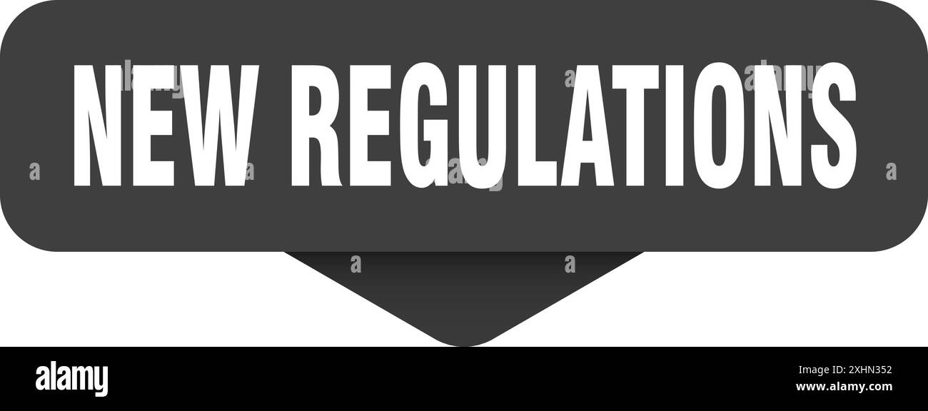 new regulations sticker. new regulations sign on transparent background ...