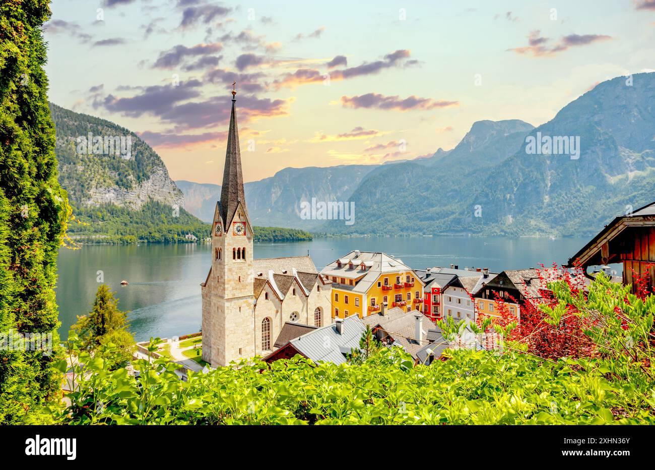 Old city of Hallstatt, Hallstatt Lake, Austria Stock Photo - Alamy