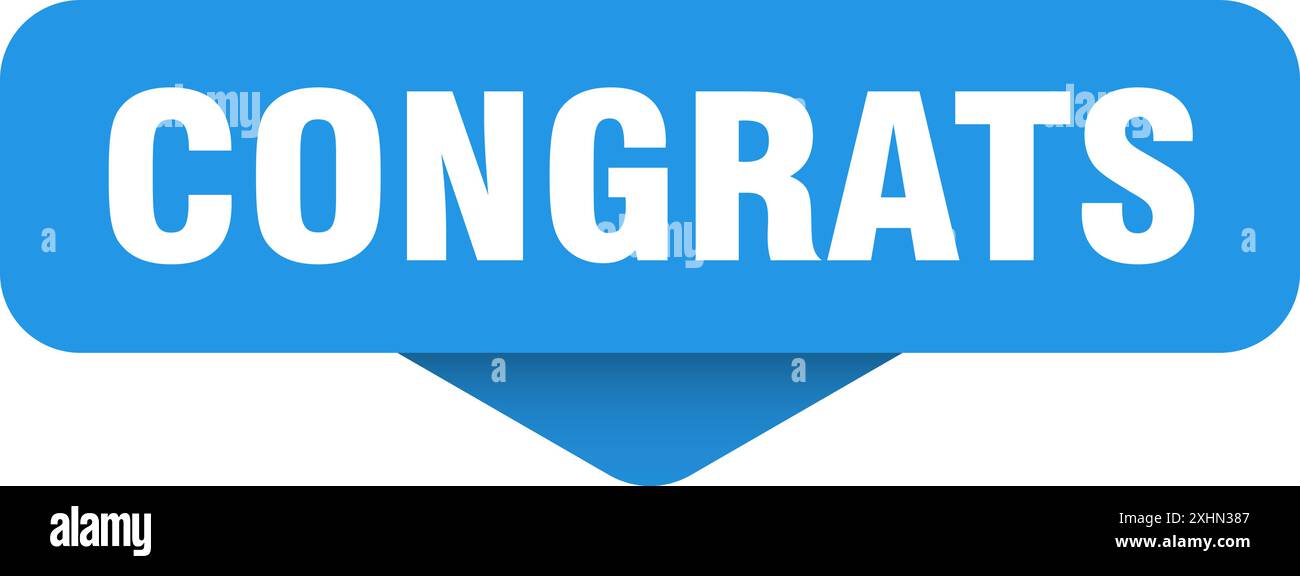 congrats sticker. congrats sign on transparent background. rectangular ...