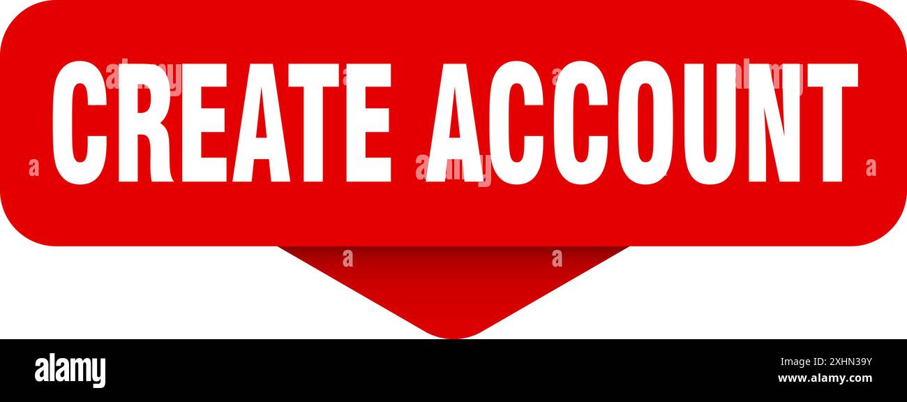 create account sticker. create account sign on transparent background ...