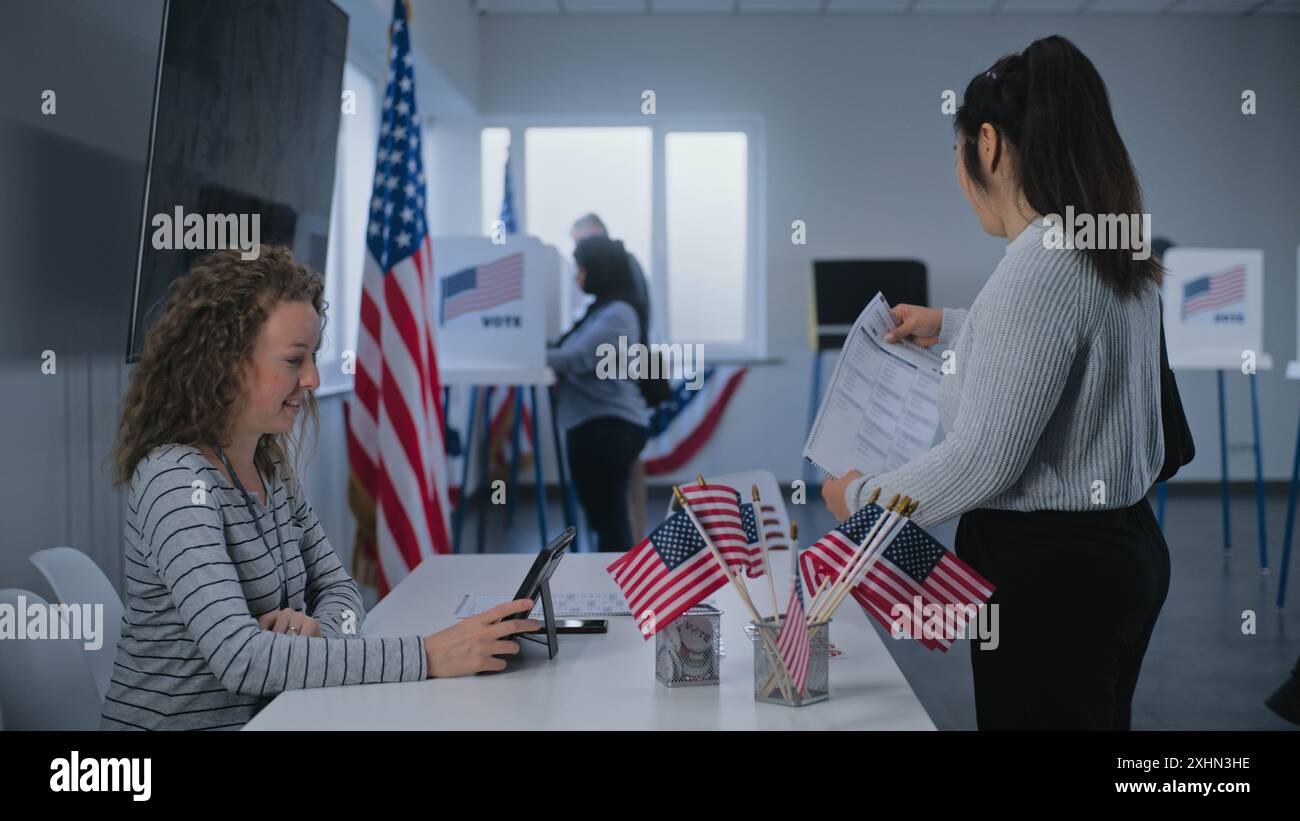 Asian female voter stands hi-res stock photography and images - Alamy