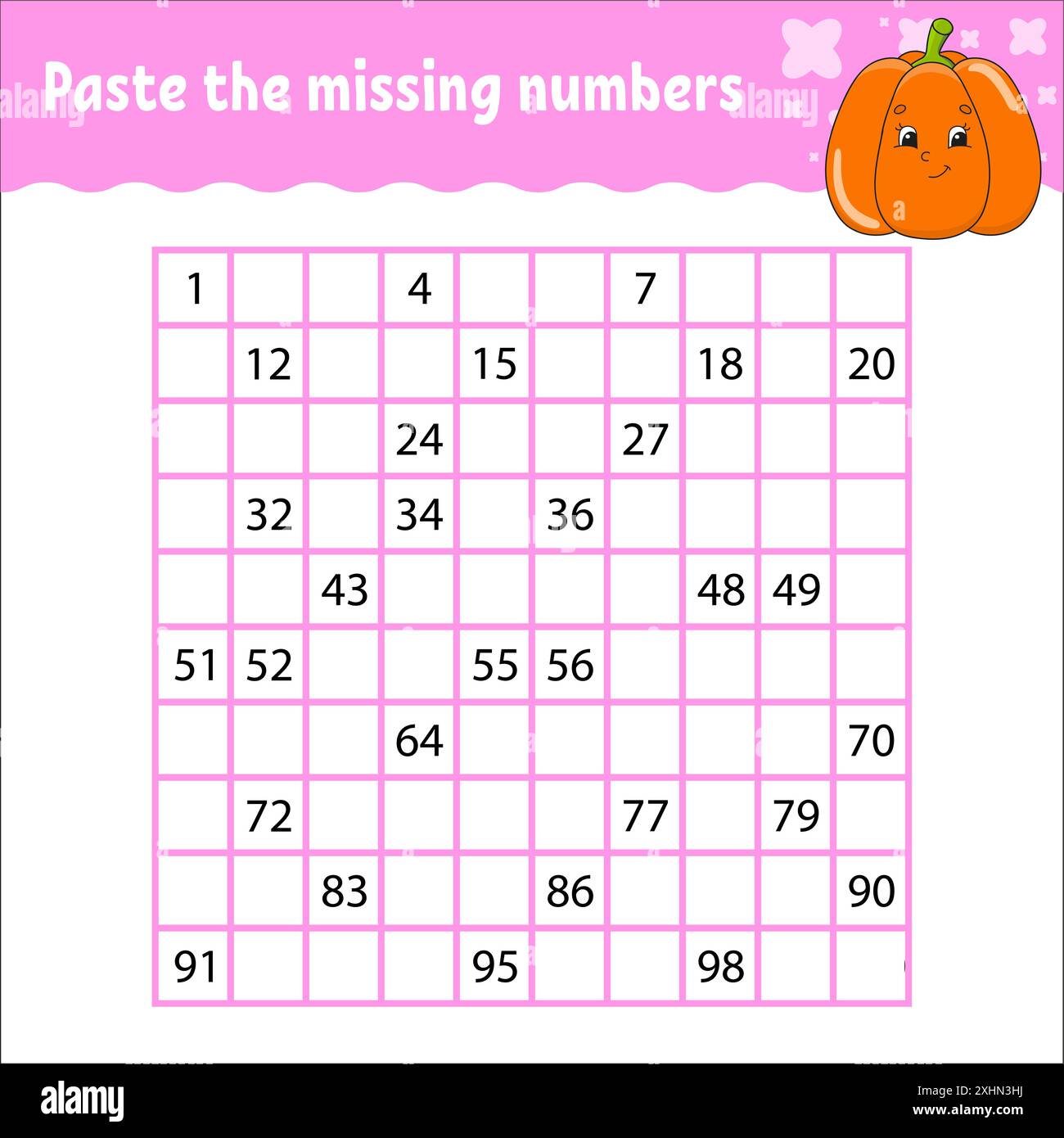 Mathematical square maze. Game for kids. Number labyrinth. Education ...