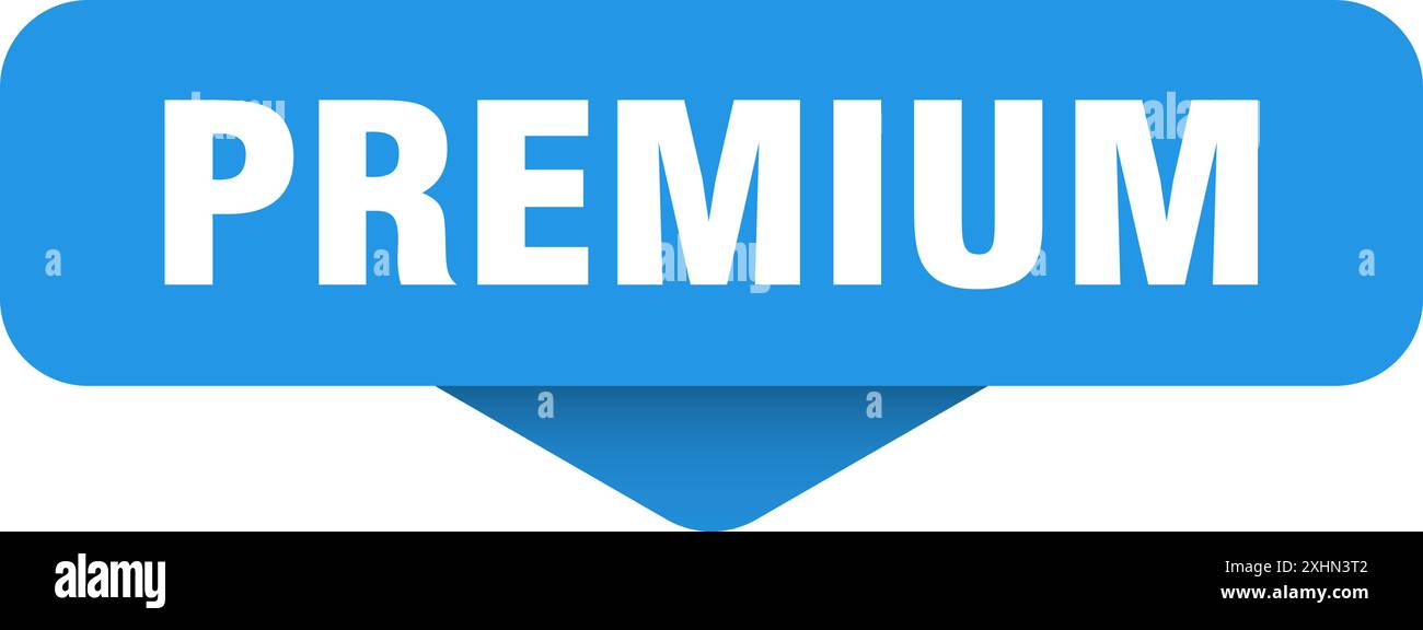 premium sticker. premium sign on transparent background. rectangular ...