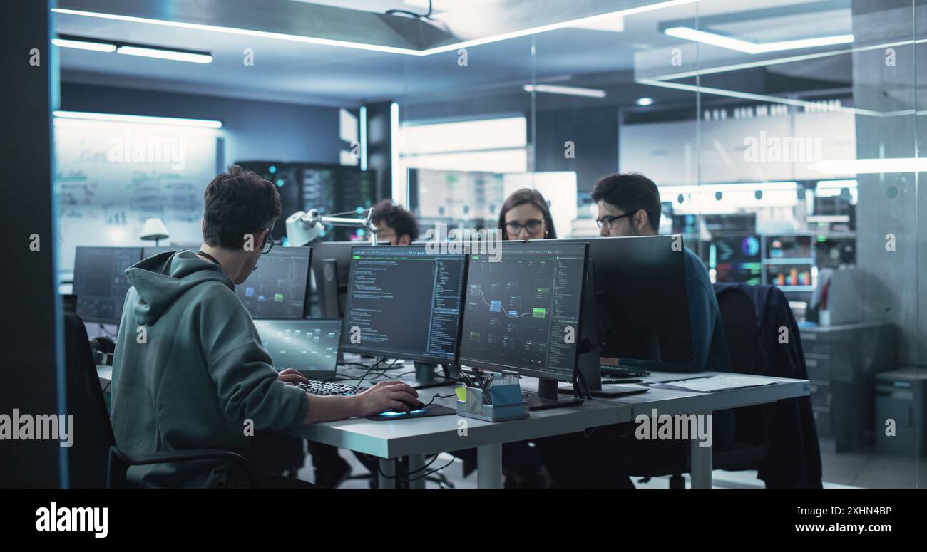 Team developers working in research hi-res stock photography and images ...