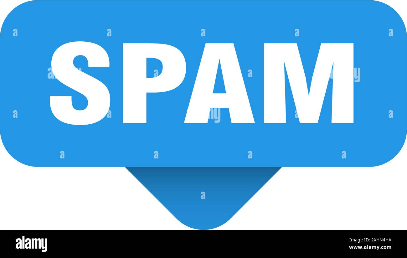 spam sticker. spam sign on transparent background. rectangular button ...