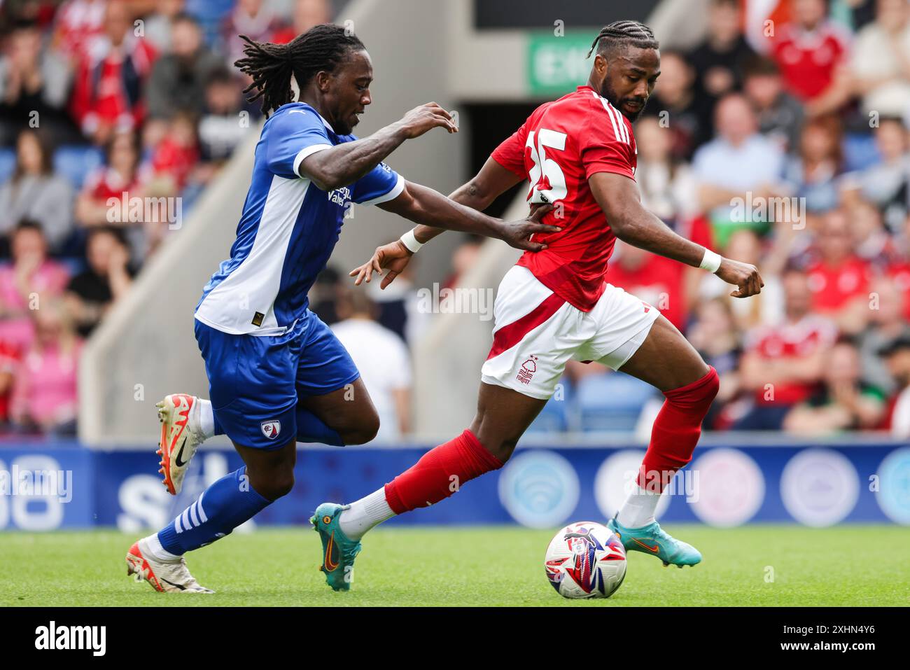 Chesterfield's Ryheem Sheckleford and Nottingham Forest's Emmanuel ...