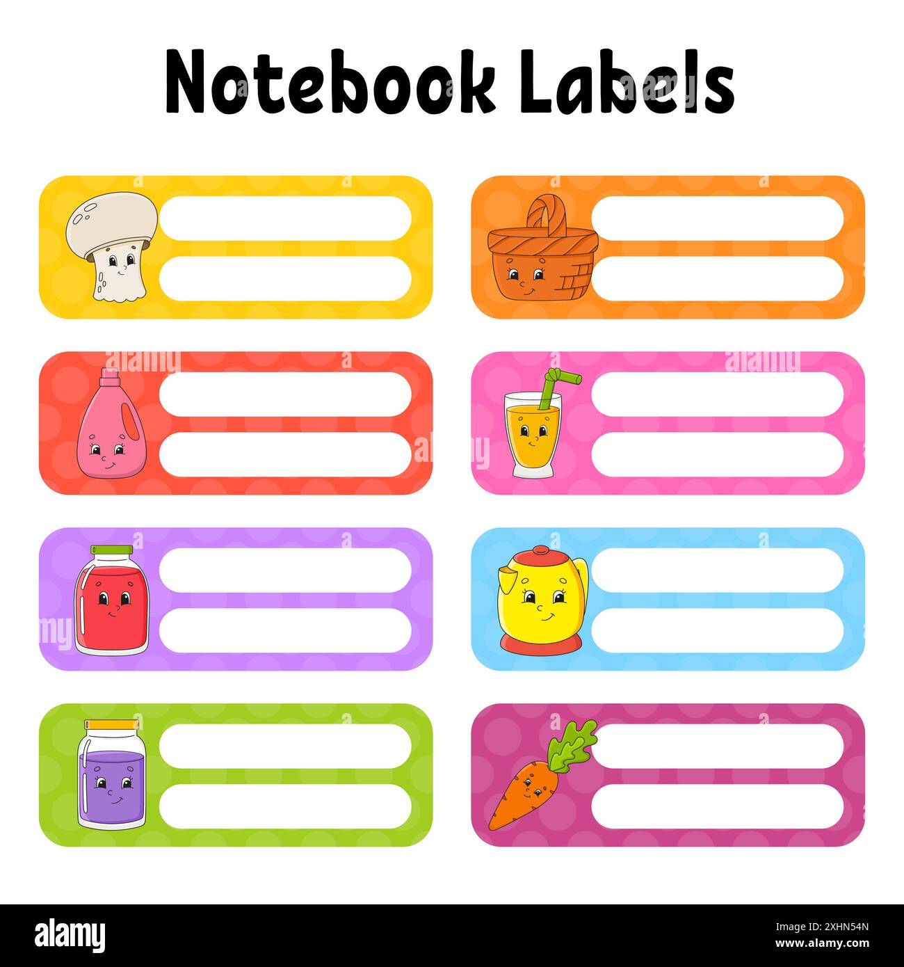 Bright stickers. Rectangular label. Color vector isolated illustration ...