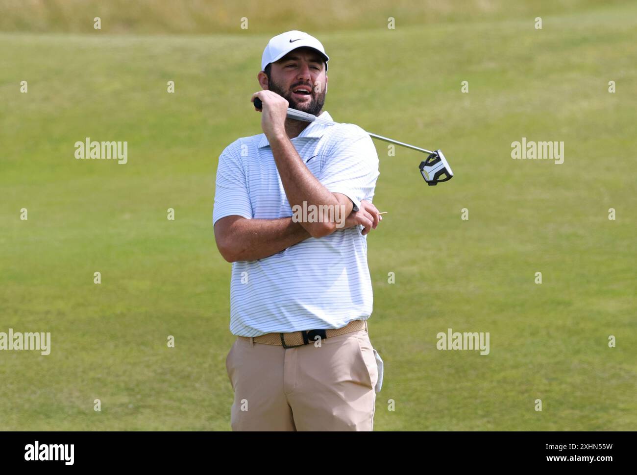 Scottie Scheffler during a practice round ahead of The Open ...