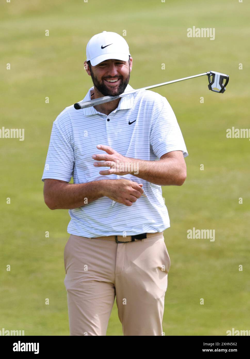 Scottie Scheffler during a practice round ahead of The Open ...