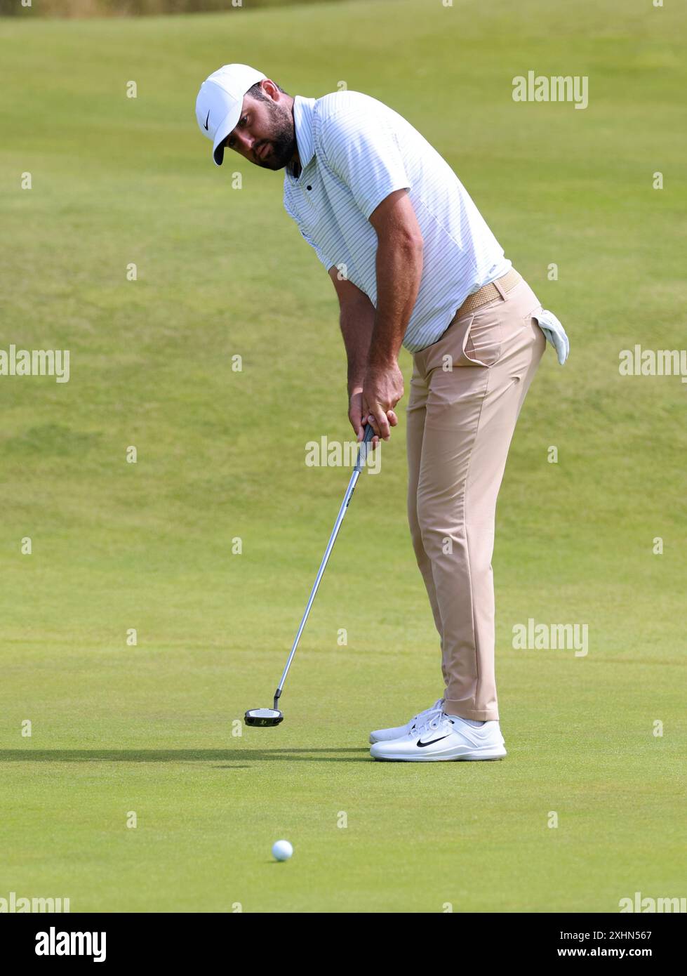 Scottie Scheffler during a practice round ahead of The Open ...
