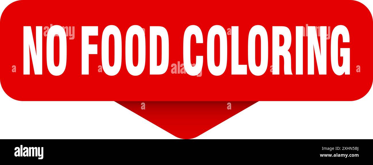 no food coloring sticker. no food coloring sign on transparent ...