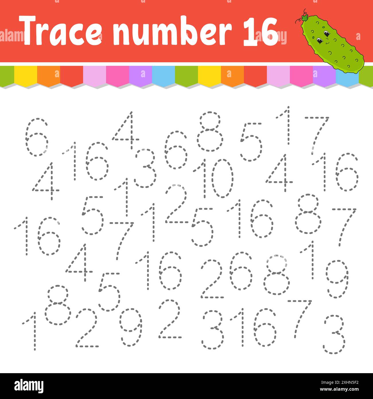 Trace number . Handwriting practice. Learning numbers for kids ...