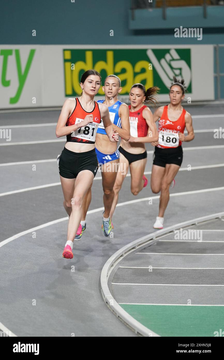 ISTANBUL, TURKIYE - FEBRUARY 10, 2024: Athletes running during Balkan ...