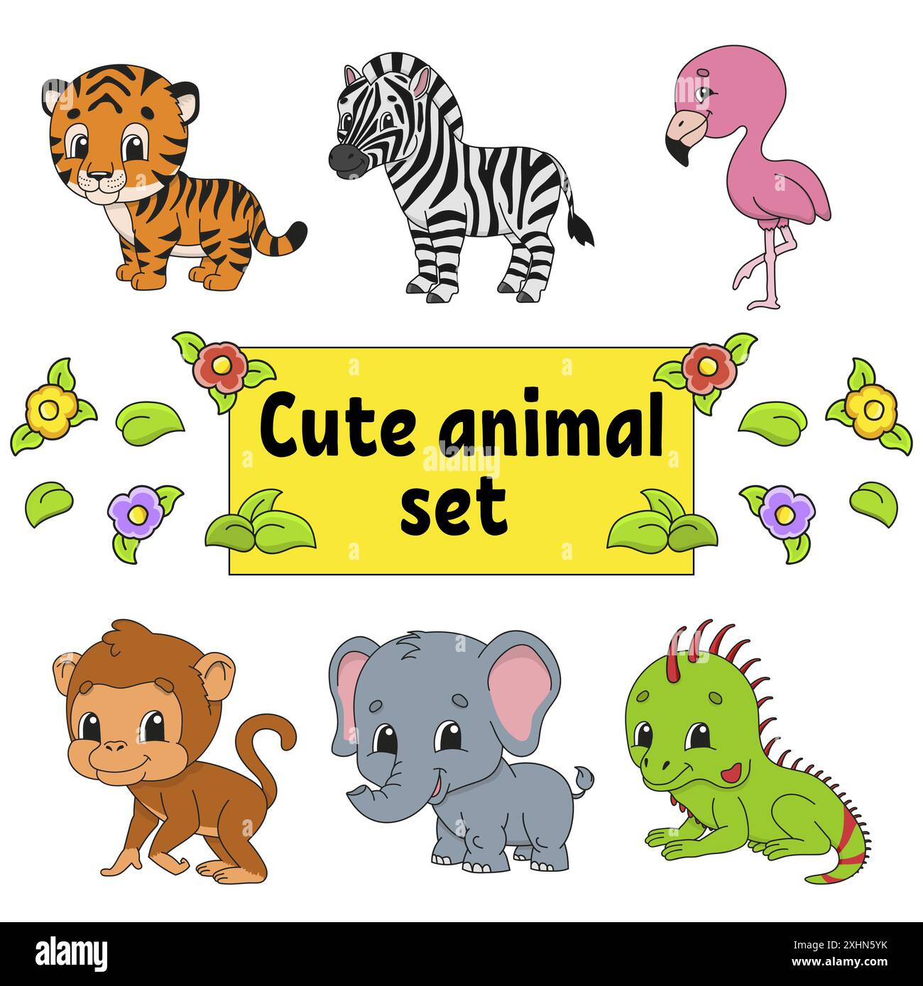 Cartoon character. Animal theme. Colorful vector illustration. Isolated ...