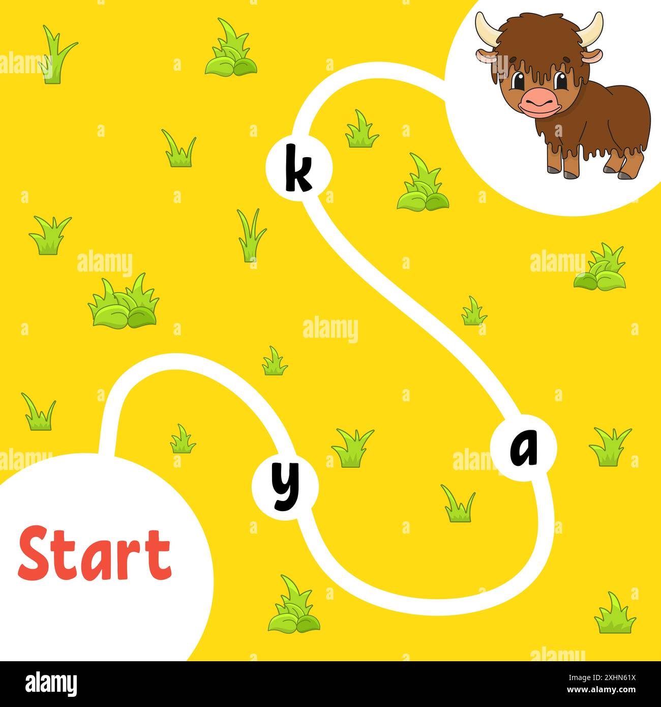 Logic puzzle game. Learning words for kids. Find the hidden name ...